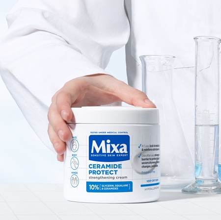 MIXA Ceramide Protect Regenerating Body Cream for sensitive skin ...