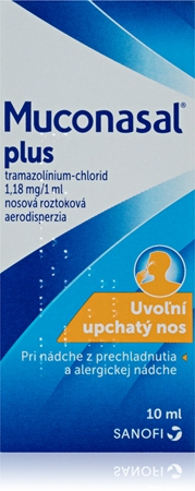 Muconasal Muconasal Plus 1,18 mg/ml nosný sprej pri nádche a ...