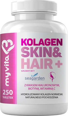 MyVita Kolagen Skin&Hair+ tabletki piękne włosy, skóra i paznokcie