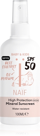 Naif Baby & Kids Mineral Sunscreen SPF 50 spray autobronzant fara ...