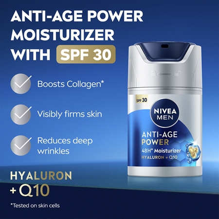 NIVEA MEN Anti-Age Power intensive feuchtigkeitsspendende Creme gegen ...