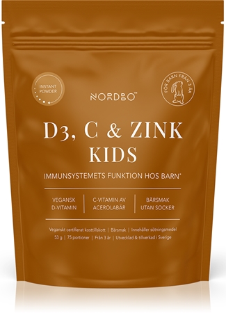 Nordbo Vitamin D3, C & Zink Kids prášek s vitamíny | notino.cz