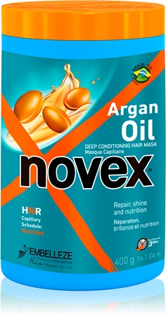 Novex Argan Oil máscara nutritiva para cabelo brilhante e macio | notino.pt