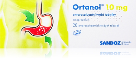 Ortanol Ortanol 10 mg tvrdé tobolky k léčbě příznaků refluxu | notino.cz