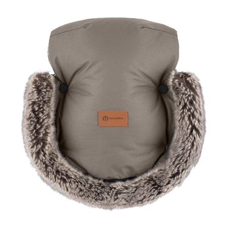 Petite&Mars Furry Mocha Mousse pram hand warmers | notino.co.uk