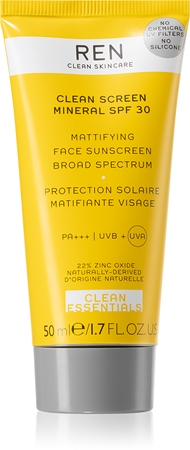 REN Clean Screen Mineral SPF 30 Matte Sunscreen On Your Face SPF 30 ...