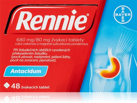 Rennie Rennie 680mg/80mg tablety dispergovatelné v ústech | notino.cz