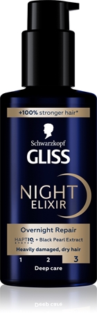 Schwarzkopf Gliss Night Elixir bezoplachový elixír pro poškozené vlasy | notino.cz