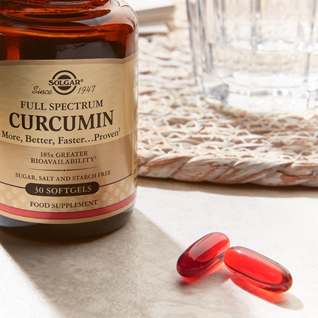 Solgar Full Spectrum Curcumin tabletki na poprawę trawienia