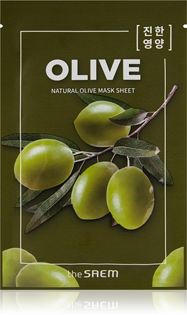 The Saem Natural Mask Sheet Olive Brightening and Revitalising Sheet ...