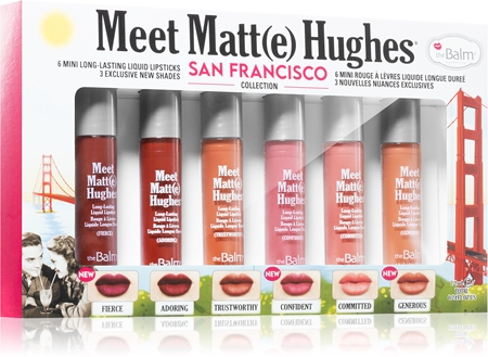 theBalm Meet Matt e Hughes Mini Kit San Francisco liquid lipstick set with long lasting effect notino.ie