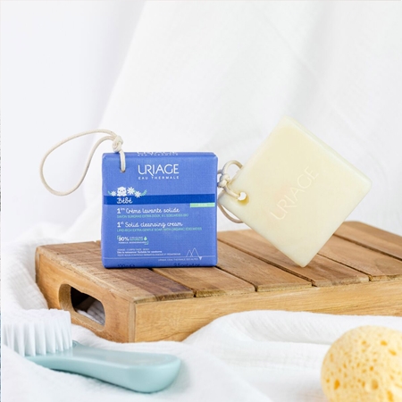 Uriage Bébé 1st Solid Cleansing Cream creamy soap for soft and smooth ...