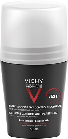 Vichy Homme Deodorant Antitranspirant Roll-On tegen Overmatig ...