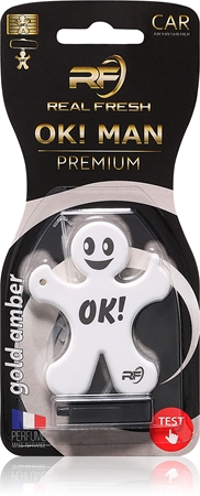 Real Fresh OK! Man Premium Gold Amber luftfräschare för bil | notino.se