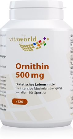 Vita World Ornithin 500 mg Kapseln zur Unterstützung der Entgiftung des ...