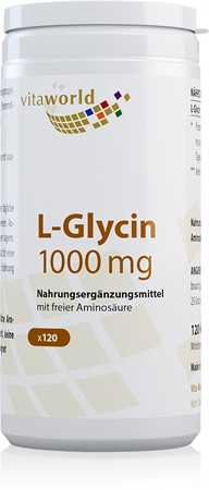 Vita World L-Glycin 1000 mg Kapseln mit Aminosäuren ️ notino.de