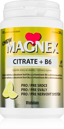 VITABALANS Magnex citrate 375mg+B6 žvýkací měkké tobolky pro zdravé ...