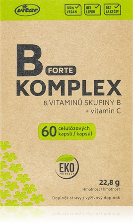 Vitar B-komplex Forte kapsle pro podporu imunity, snížení míry únavy a ...