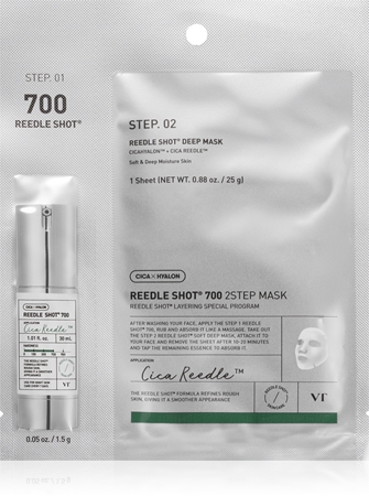 VT Cosmetics Reedle Shot 700 2-Step Mask intense repair mask for two ...