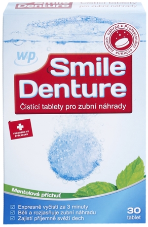White Pearl Smile Denture Pastilhas para a limpeza de próteses | notino.pt