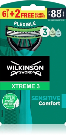 Wilkinson Sword Xtreme 3 Sensitive Comfort disposable razors for men ...