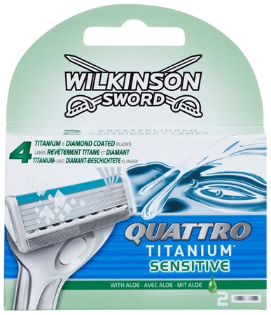 Wilkinson Sword Quattro Titanium Sensitive сменные лезвия | notino.ru