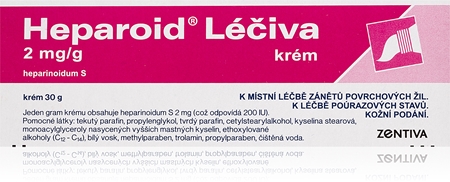 Zentiva Heparoid Léčiva 2mg/g krém s příznivými účinky na žilní a ...