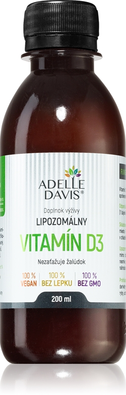 Adelle Davis Lipozomálny vitamín D3 perorálny roztok s vitamínom D ...