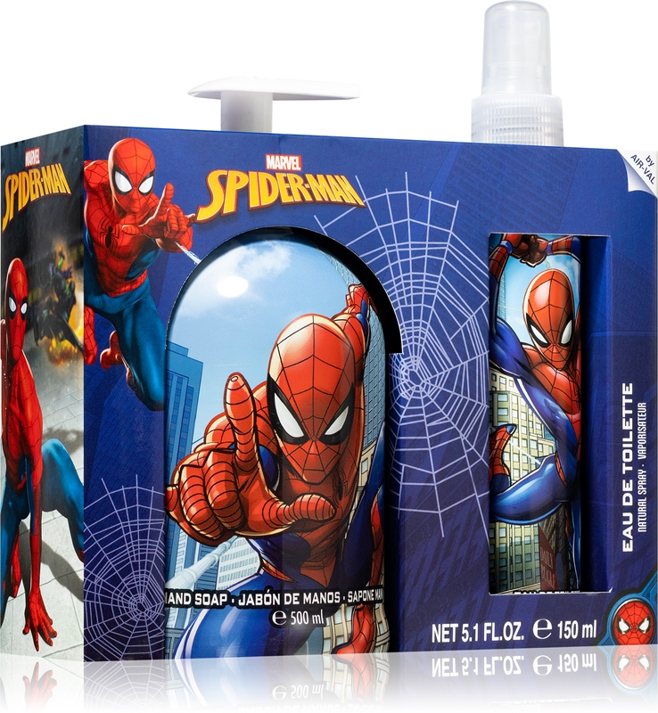 Air Val Spiderman Hand Soap & Eau deToilette Natural Spray Gift Set for ...