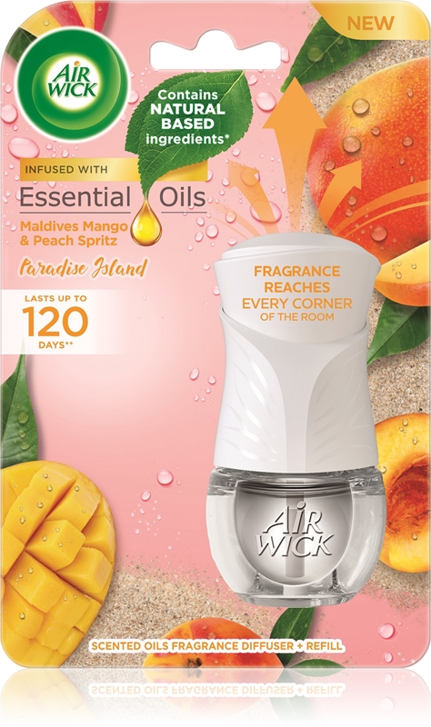 Air Wick Paradise Island Maldives Mango & Peach Spritz elektrisk luftfrisker Med genopfyldning ...