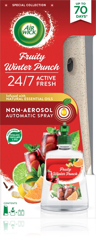 Air Wick Active Fresh Family Winter Punch automatic air freshener and ...