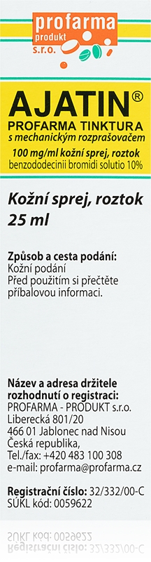 Ajatin Ajatin Profarma tinktúra s mechanickým rozprašovačom 100mg/ml ...