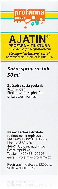 Ajatin Ajatin Profarma tinktúra s mechanickým rozprašovačom 100mg/ml ...