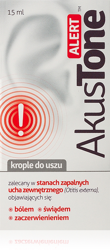 AkusTone Alert krople do uszu do stosowania w przypadku ostrego ...