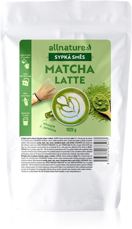 Allnature Matcha Latte prášek pro přípravu nápoje | notino.cz
