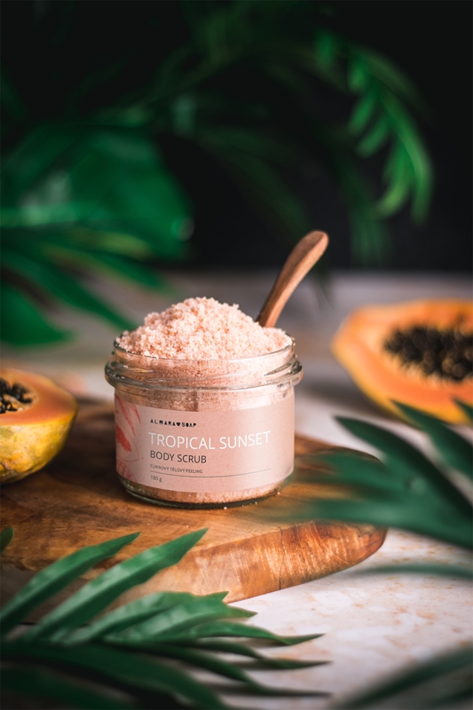 Almara Soap Body Scrub Körper-Peeling mit Zucker für Cellulite