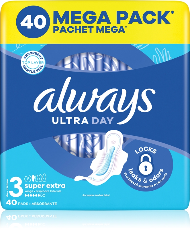 Always Ultra Super Extra Size 3 Binden mit Flügeln