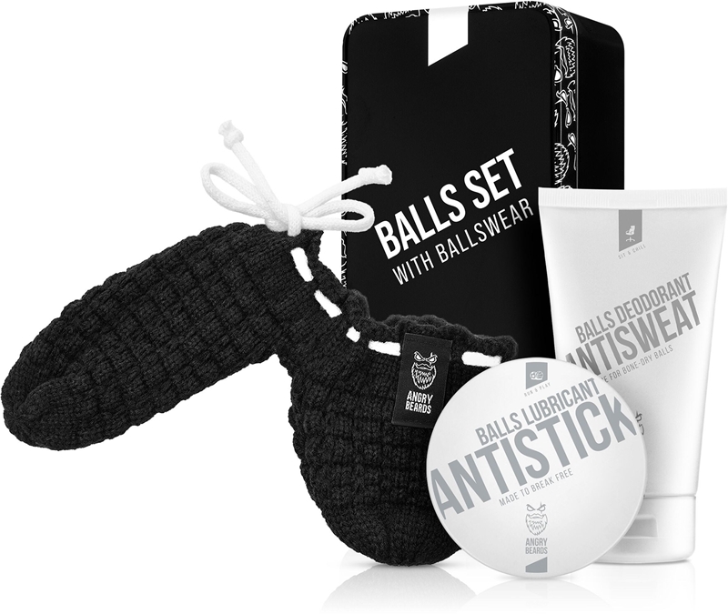 Angry Beards Antisweat & Antistick Balls Set dárková sada pro muže ...