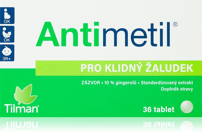 Antimetil Pro klidný žaludek tablety na podporu trávenia | notino.sk