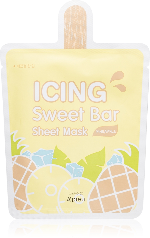 A’pieu Icing Sweet Bar Mask Pineapple máscara em folha com efeito ...