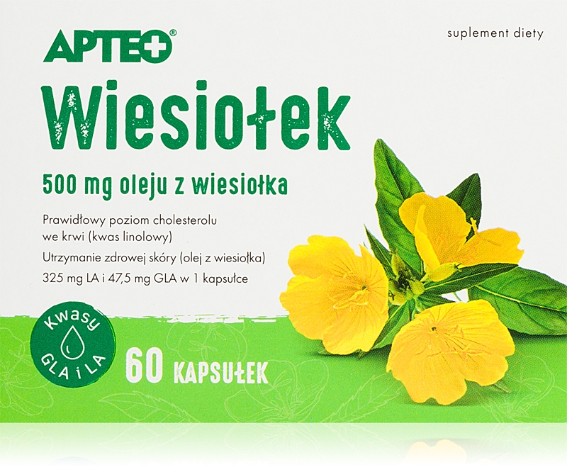 Apteo Wiesiołek kapsułki dla wsparcia układu odpornościowego, pięknych ...