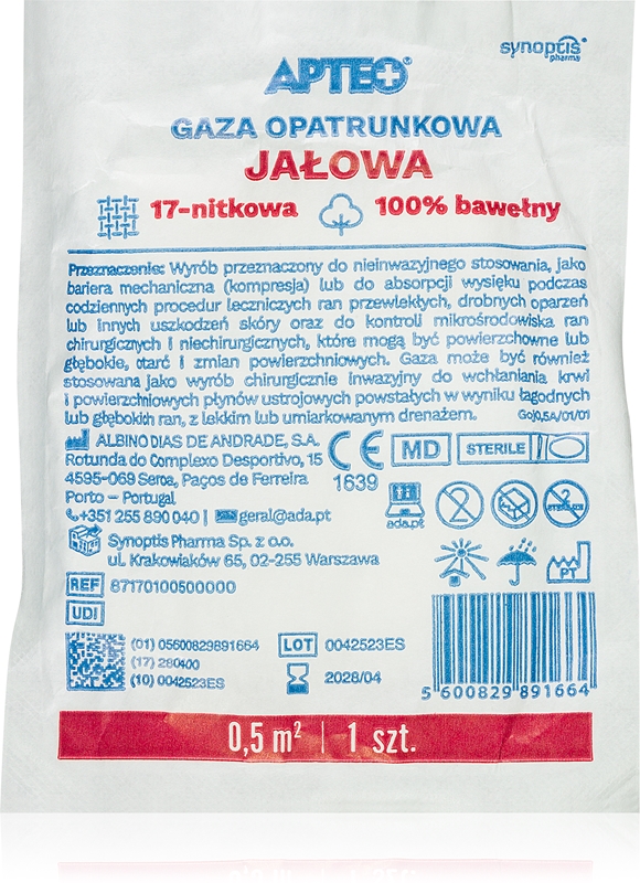 Apteo Gaza jałowa 0,5 m2 | notino.pl