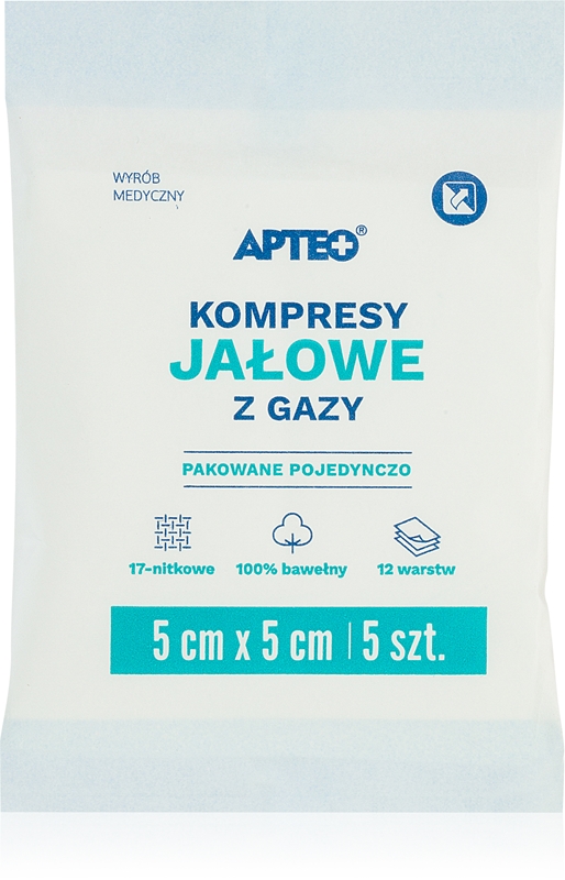 Apteo Kompresy jałowe 5 cm x 5 cm | notino.pl