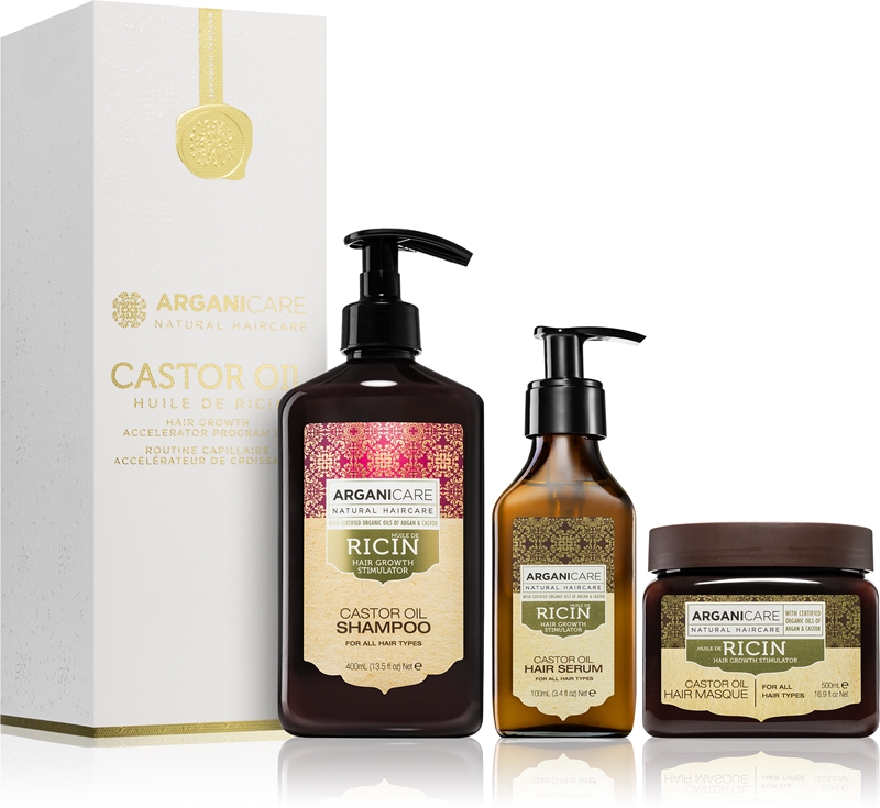 Arganicare Ricin Hair Growth Accelerator Program Set dovanų rinkinys ...