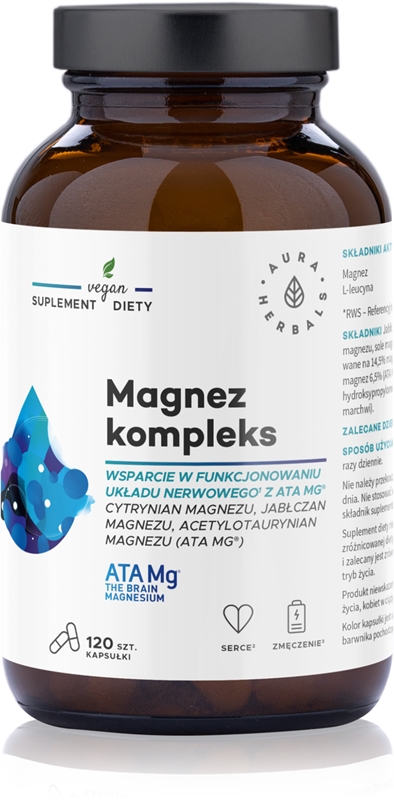 Aura Herbals Magnez kompleks ATA Mg kapsułki wspomaganie prawidłowego ...