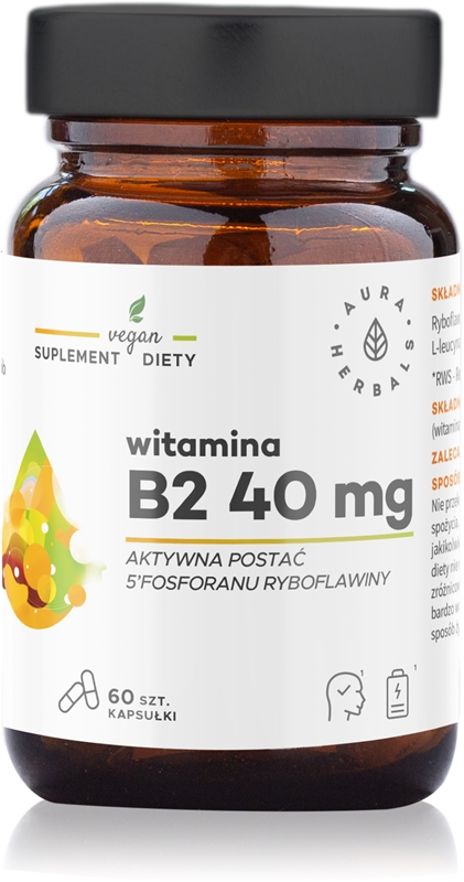 Aura Herbals Witamina B2 R-5-P 40 mg Ryboflawina | notino.pl