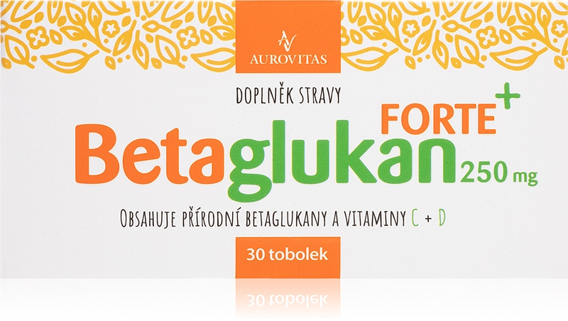 Aurovitas Betaglukan Forte capsules immunity booster | notino.ie