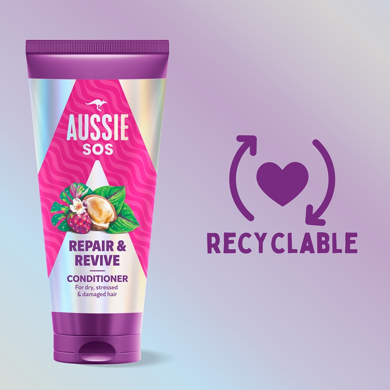 Aussie SOS Repair Revive nourishing conditioner for stressed hair and ...