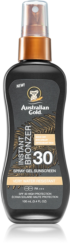 Australian Gold Instant Bronzer Protetor solar para cuidado da pele com ...