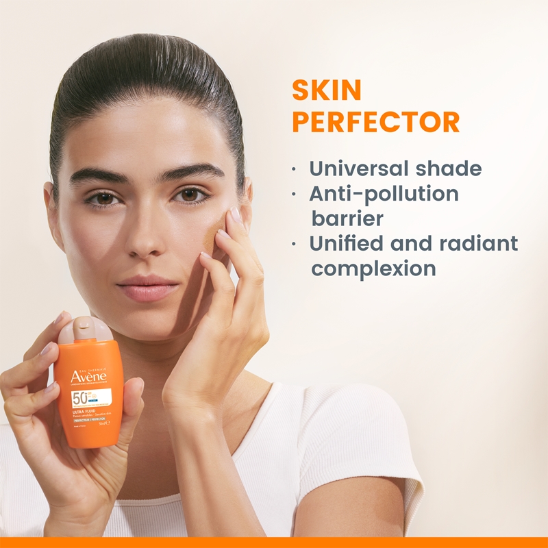 Avène Sun Ultra Fluid Perfector lengvos tekstūros fluidas su atspalviu ...